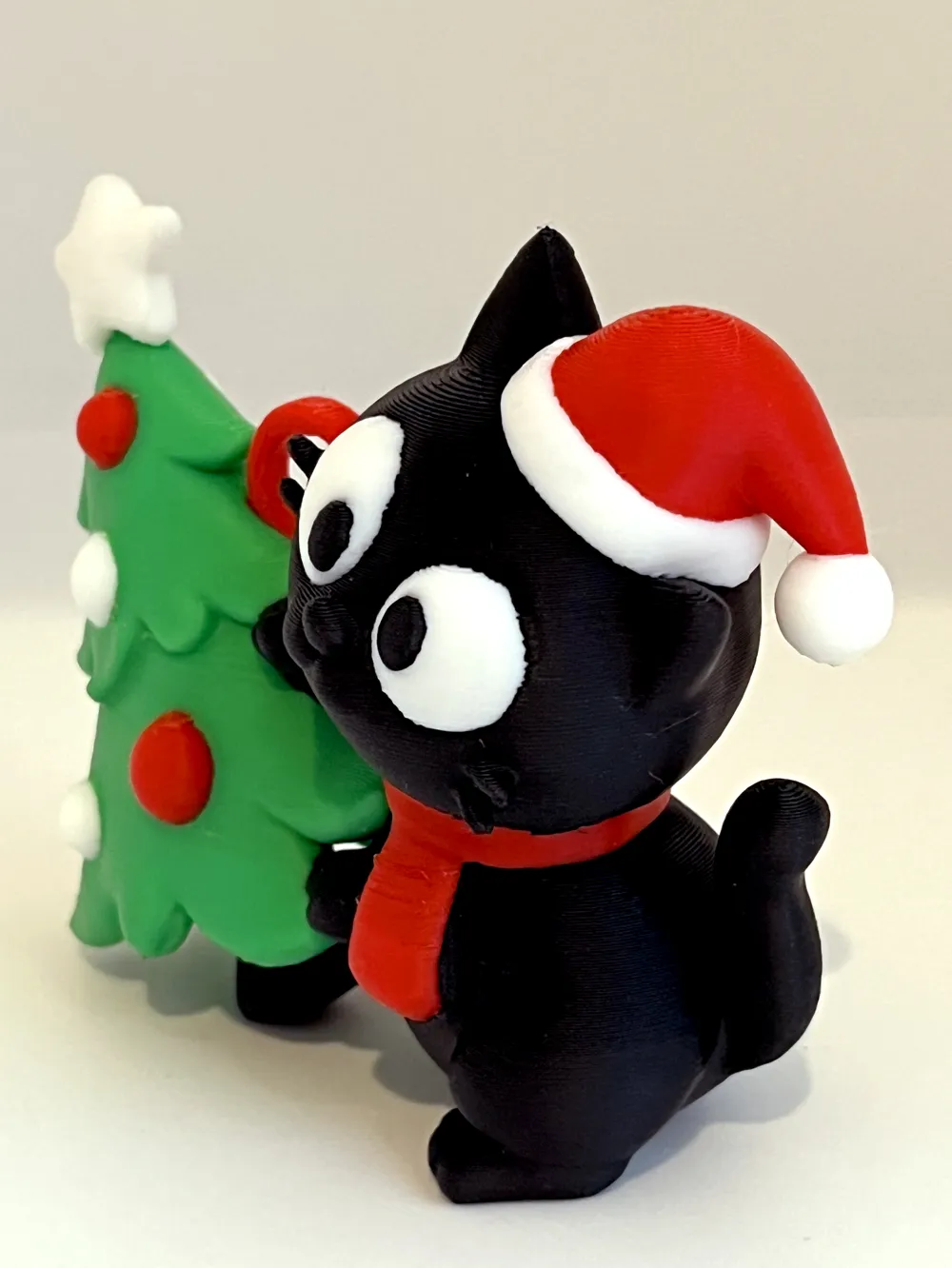 Cat vs Tree Christmas Ornament - Free 3D Print Model - MakerWorld