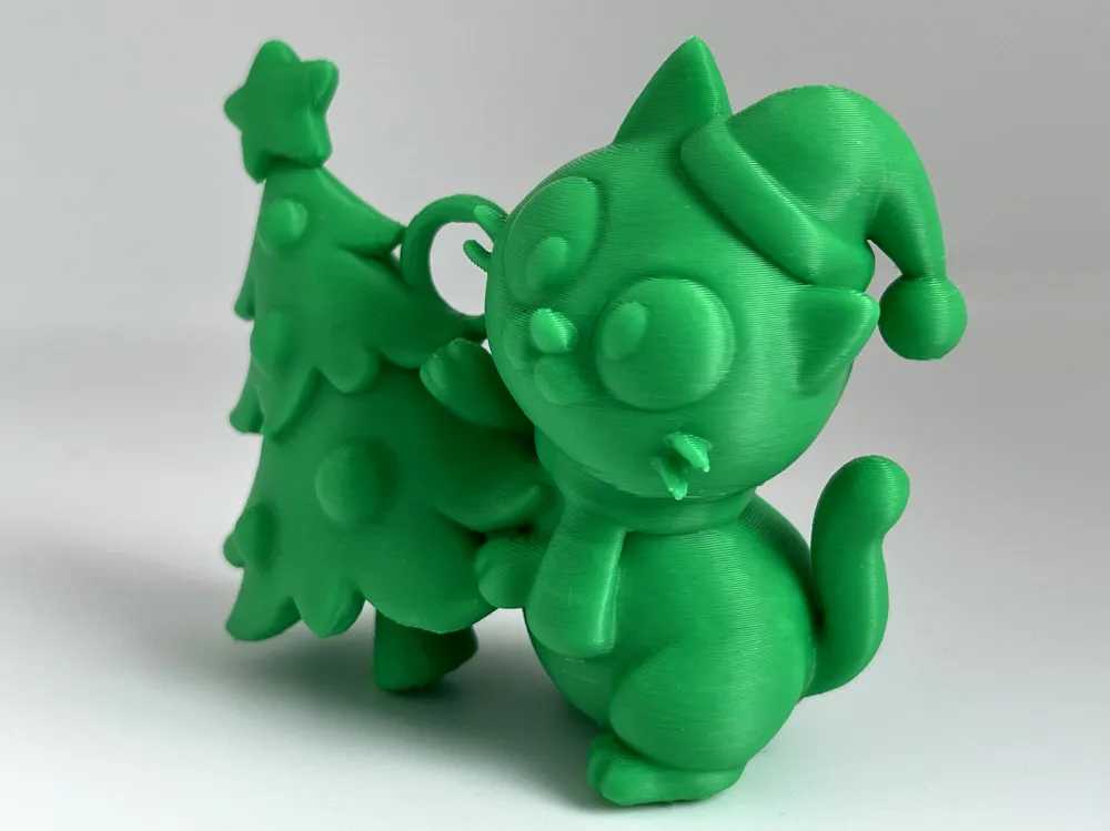 Cat vs Tree Christmas Ornament - Free 3D Print Model - MakerWorld