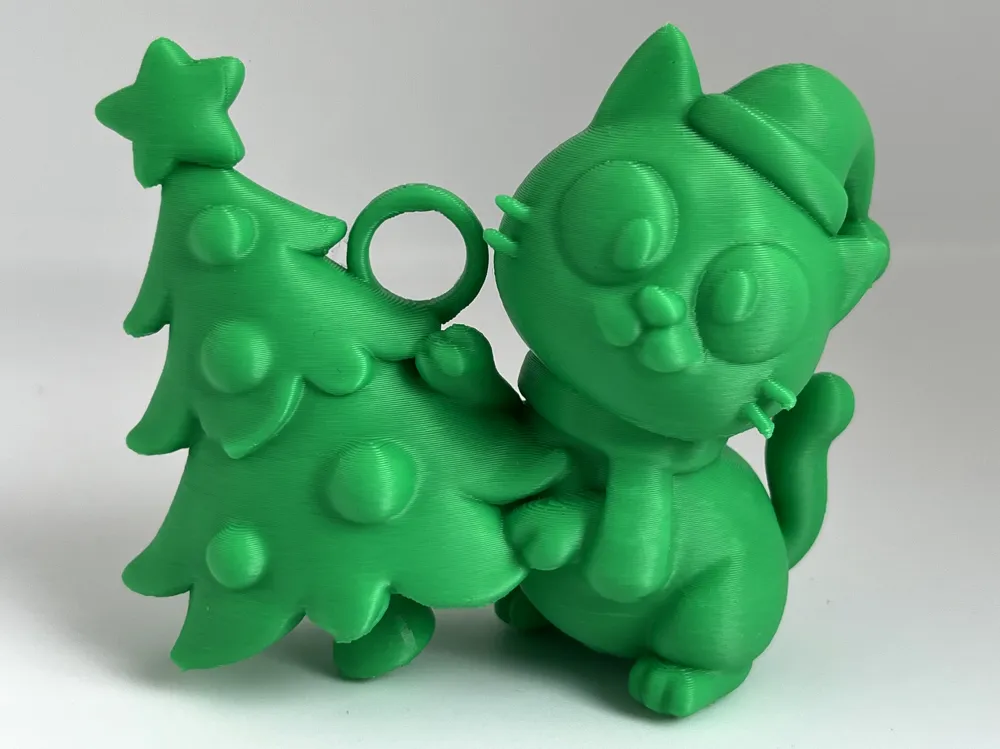 Cat vs Tree Christmas Ornament - Free 3D Print Model - MakerWorld
