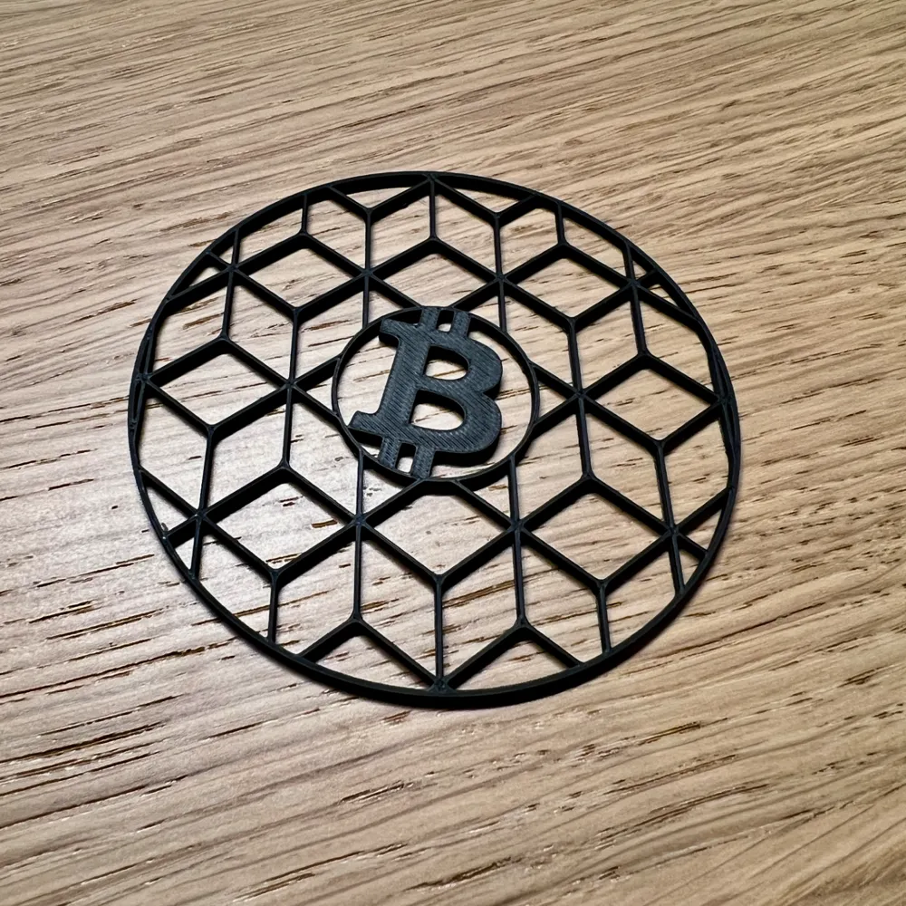 Bitcoin coaster by Printainius - MakerWorld