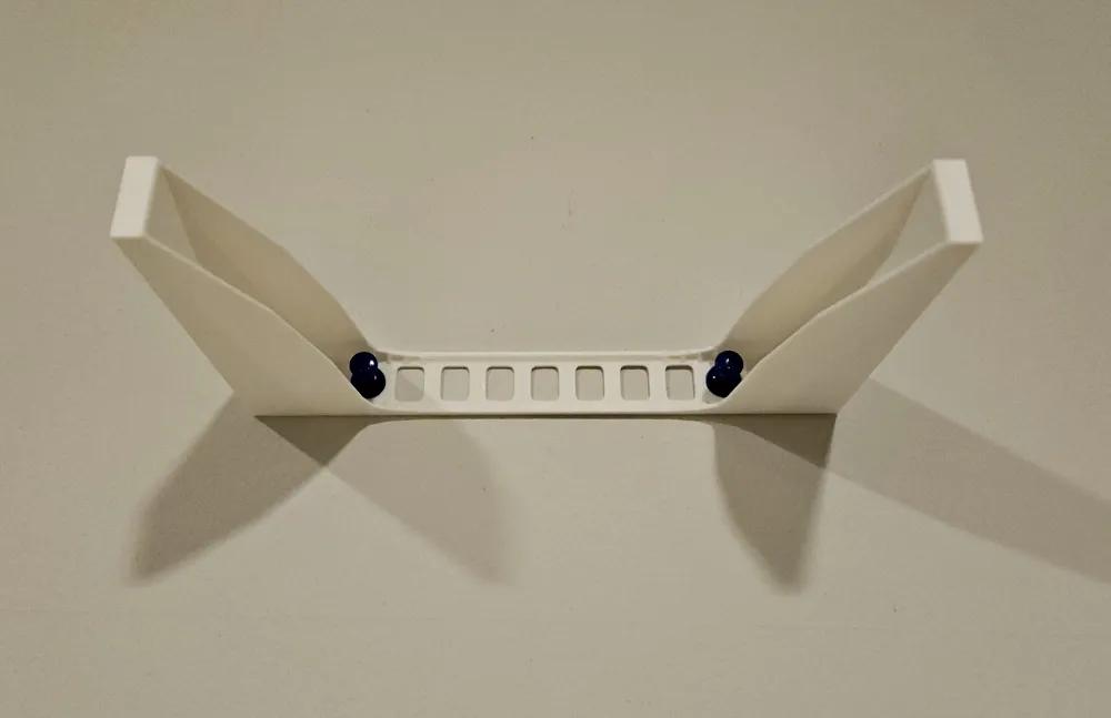Lightweight floating shelf - just use push pins! by bovineblitz ...