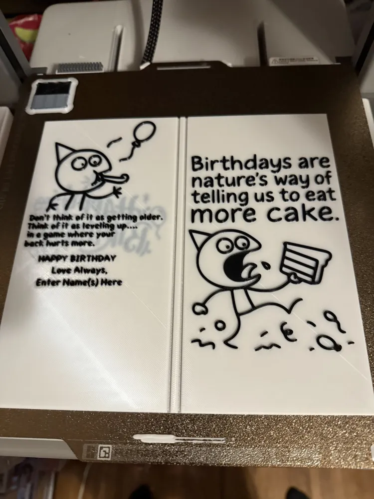 Stick Figure Birthday Card - Eat More Cake Edition by ...