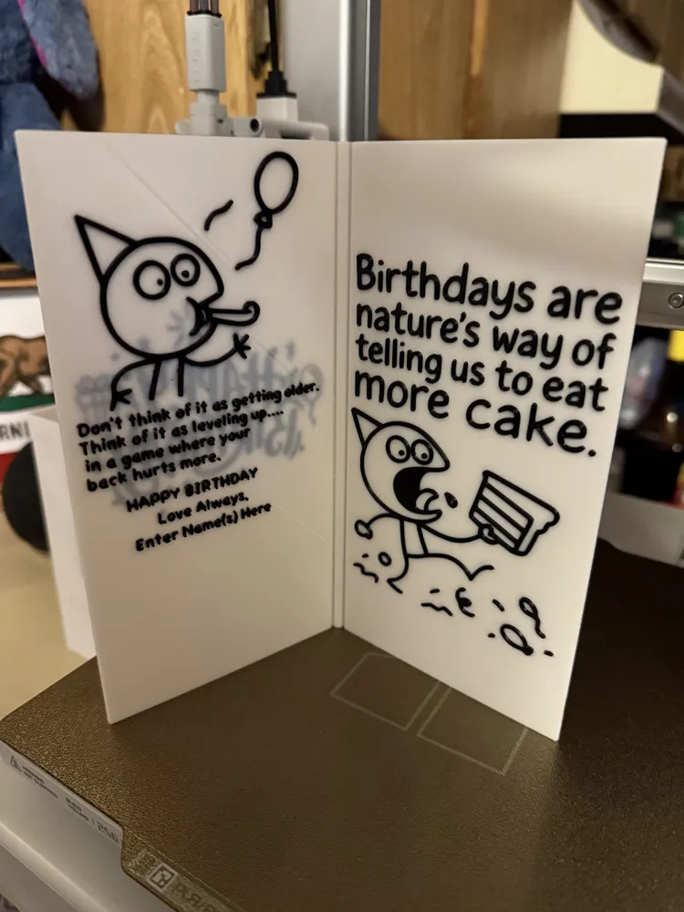 Stick Figure Birthday Card - Eat More Cake Edition by ...