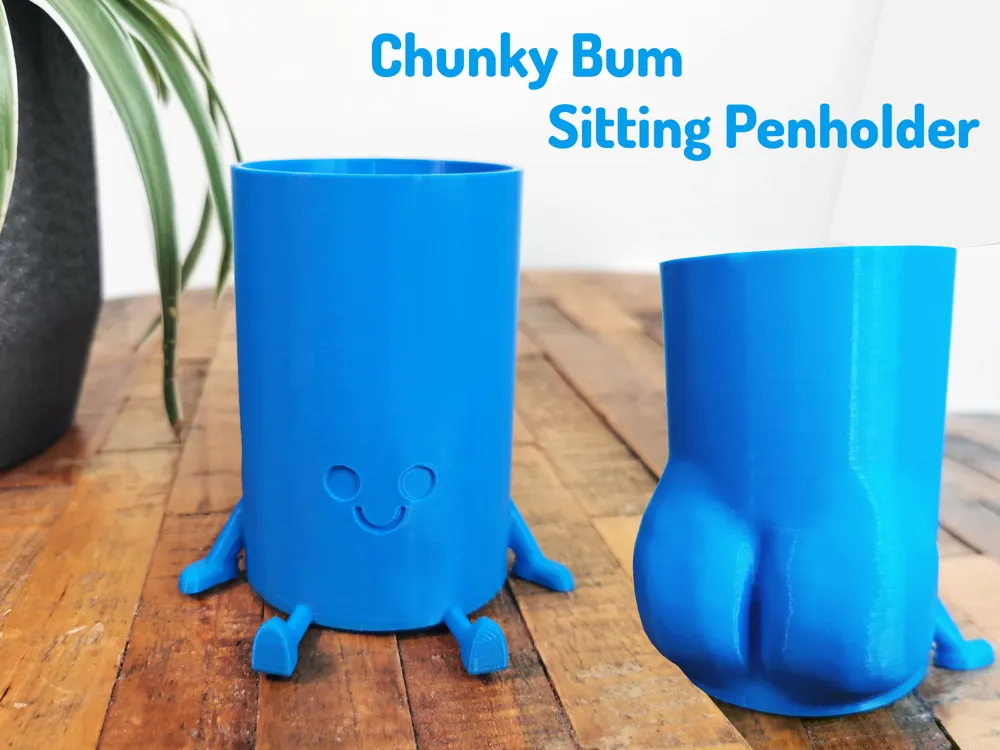 Chunky Bum Sitting Penholder by TomoDesigns - MakerWorld
