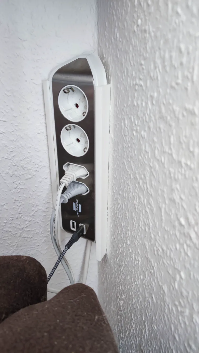 Corner Outlet Strip Holder by user_1883380647MakerWorld: Download Free ...