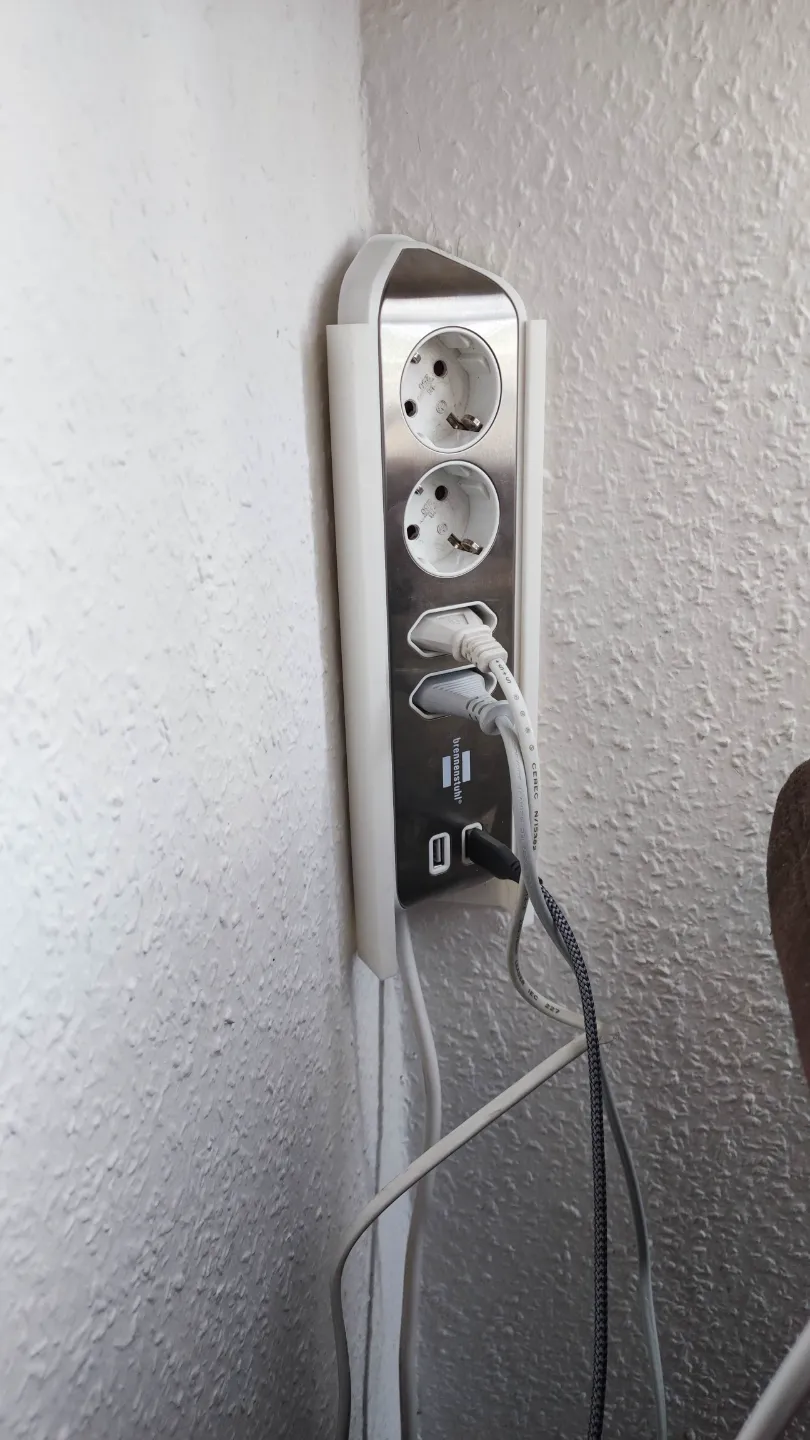 Corner Outlet Strip Holder by user_1883380647MakerWorld: Download Free ...