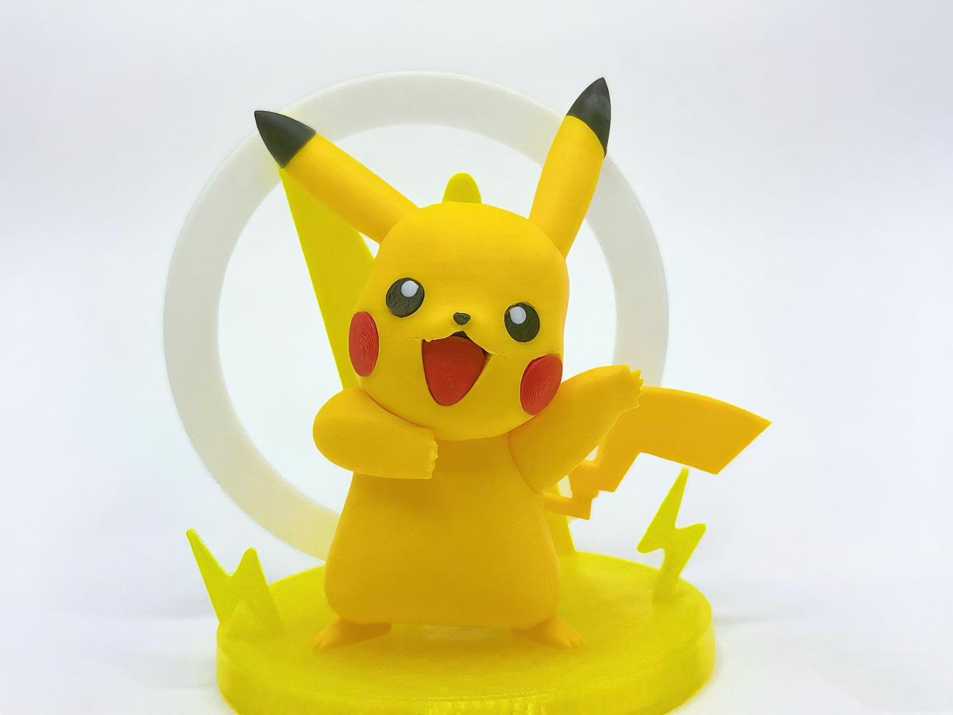 Pokémon 25 Pikachu—Joyful Pose + Magnetic Lamp Base (No AMS Required ...
