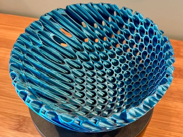 Diagonally Perforated Bowl with Two-Tone Filament by ThomasMakerWorld ...