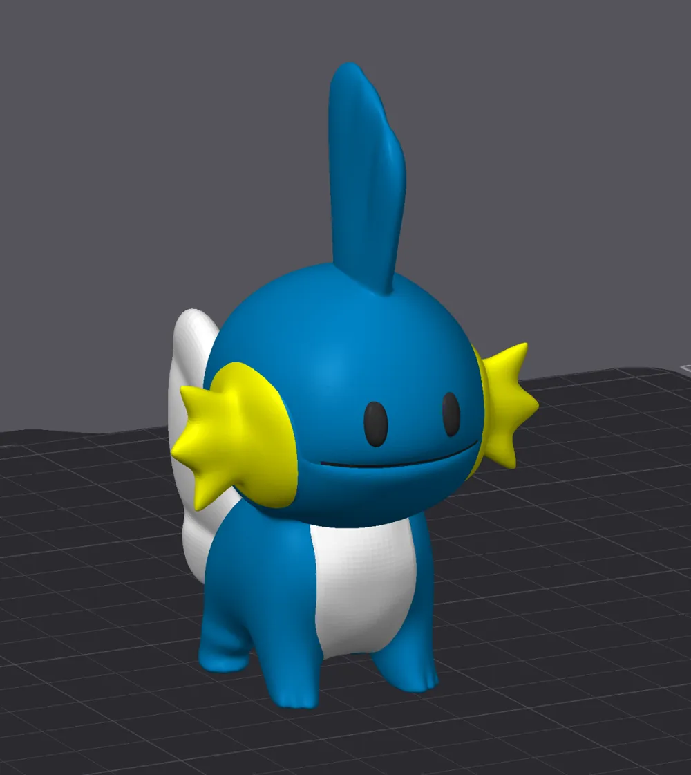 Mudkip 3 color 84mm height Remixed by quadracerjr33 - MakerWorld