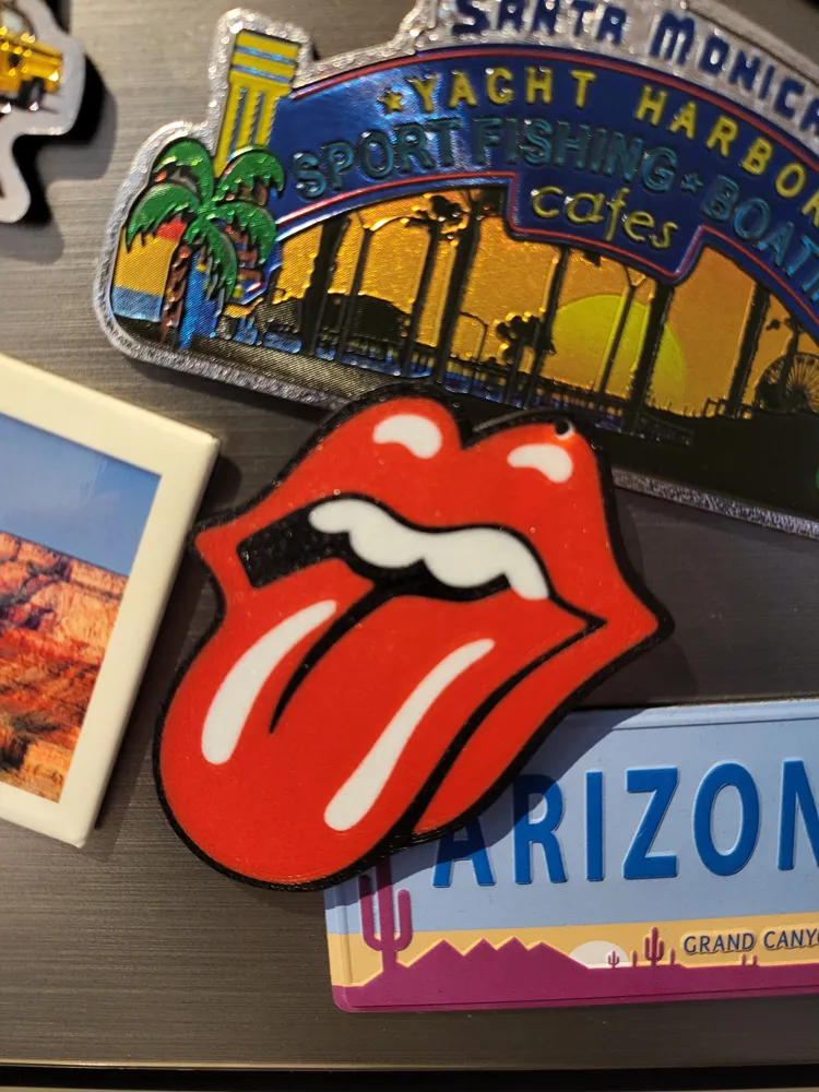 Rolling Stones Keychain / Magnet by Simba MakerWorld: Download Free 3D Models