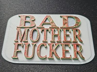 pulp fiction rifle bag tag - Free 3D Print Model - MakerWorld