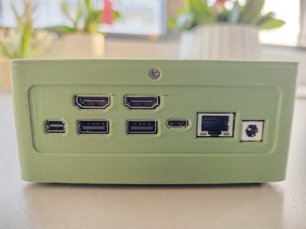 A 3D-printed case designed for Gigabyte BRIX mini motherboards by ...