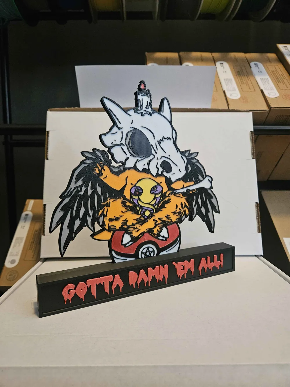 Pokemon Halloween! Q-Bone as Satan Display! by Rotterdam_3d_Art ...