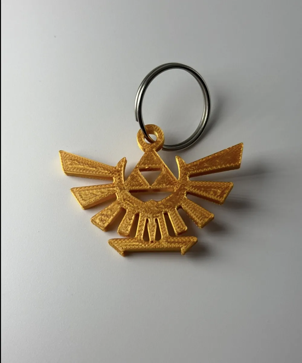 Hyrule Crest Triforce Keychain - Free 3D Print Model - MakerWorld