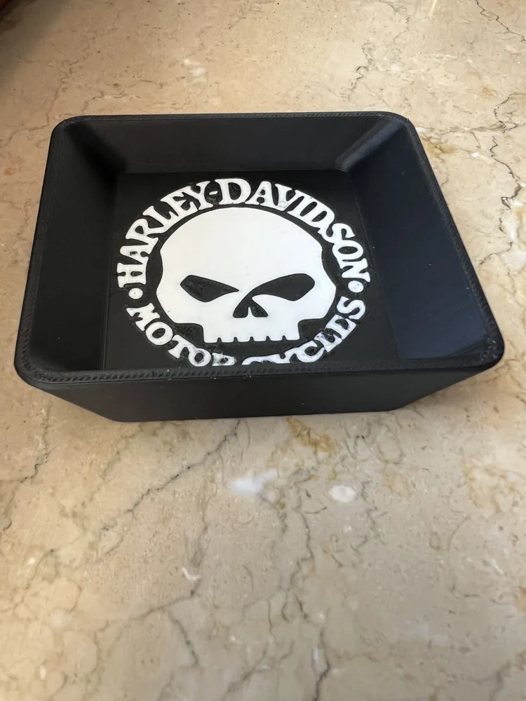 Harley Skull Valet Tray by Predo MakerWorld: Download Free 3D Models
