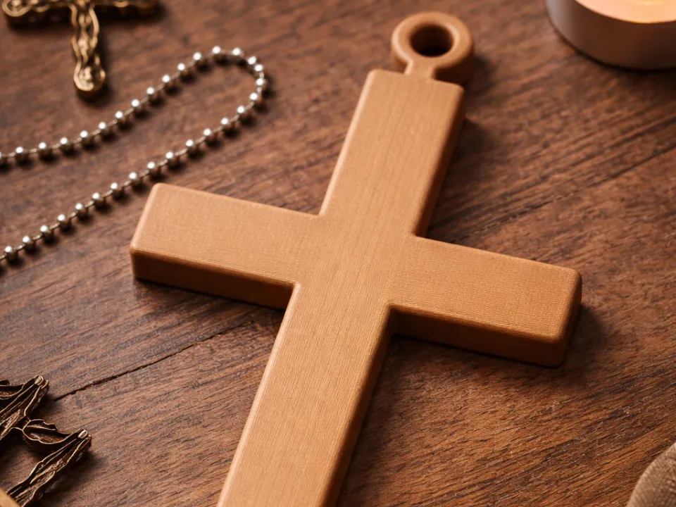 Simple Cross with Loop - Free 3D Print Model - MakerWorld