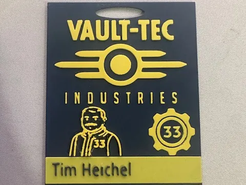Vault-tec Id Badge - Free 3D Print Model - MakerWorld