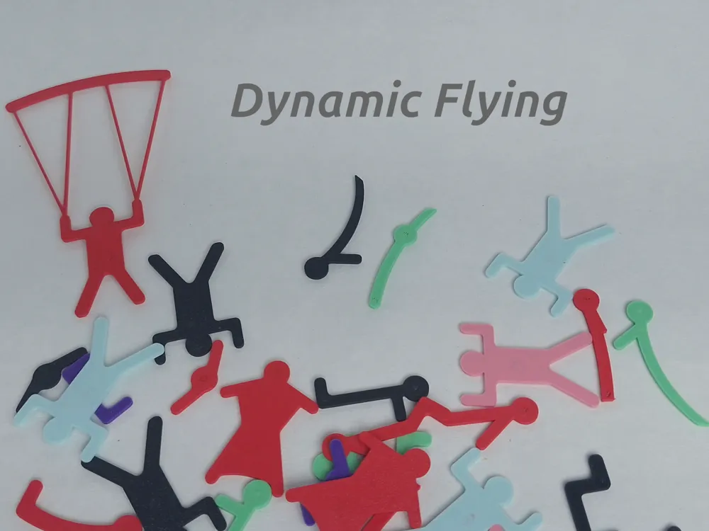 Magnetic Skydiving Stick Figures – 14 Positions - Free 3D Print Model ...