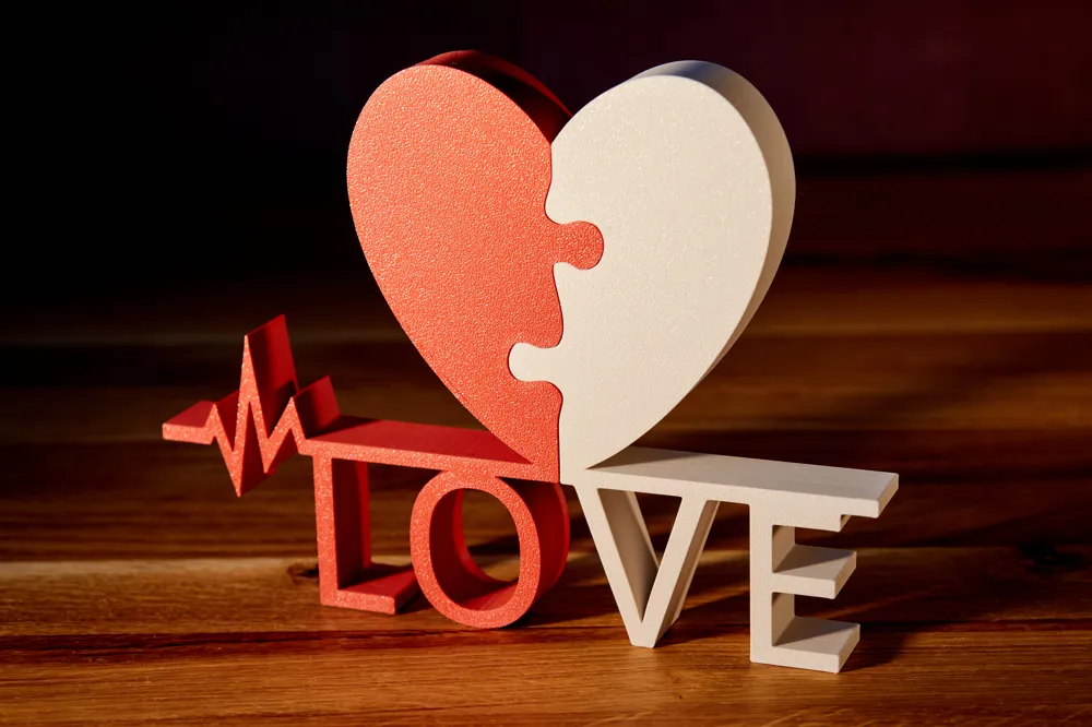 Heart Puzzle Pieces Love Valentine's Day Heart Puzzle - Free 3D Print ...