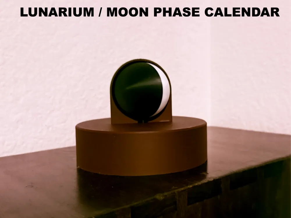 Lunarium / Moon Phase Calendar - Free 3D Print Model - MakerWorld