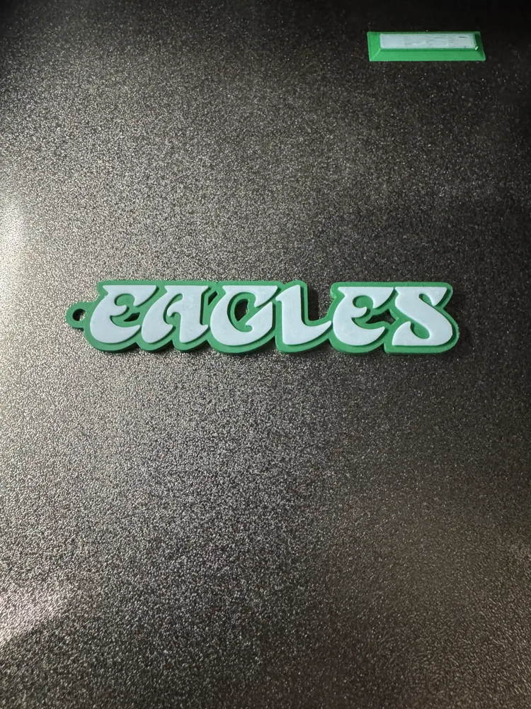 Throwback Philadelphia Eagles Wordmark Keychain - Free 3D Print Model ...