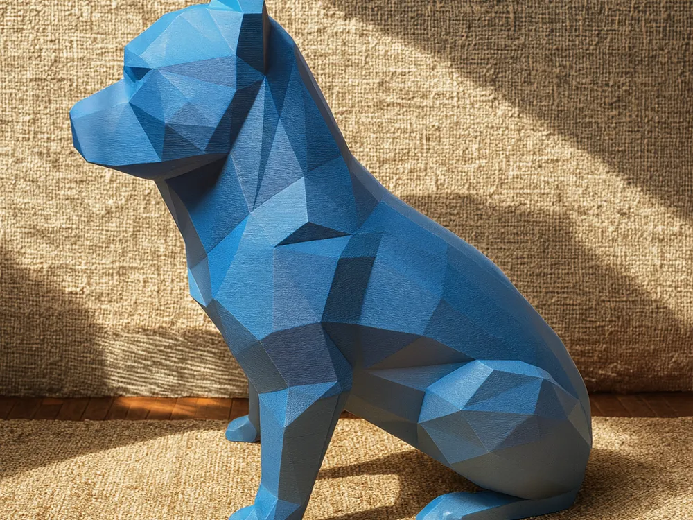 Pitbull Low Poly - Free 3D Print Model - MakerWorld