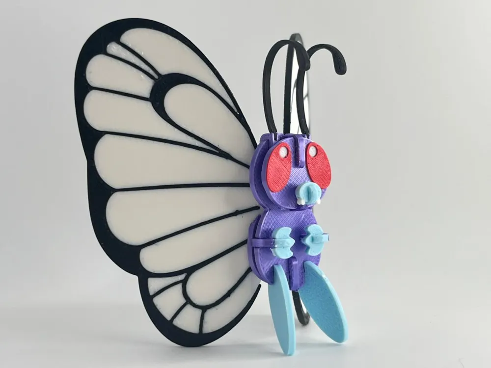 Pokemon #012 - Butterfree kit card - Free 3D Print Model - MakerWorld