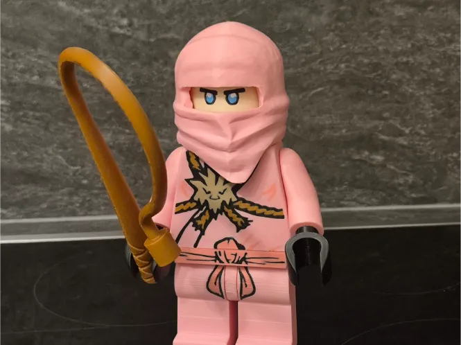 Brick Man Ninjago Pink Zane 500% - Free 3D Print Model - MakerWorld