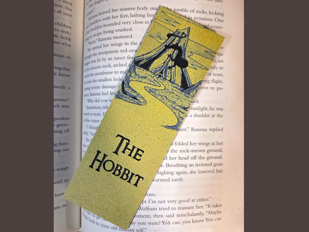 The Hobbit 50x150mm Bookmark - Free 3D Print Model - MakerWorld