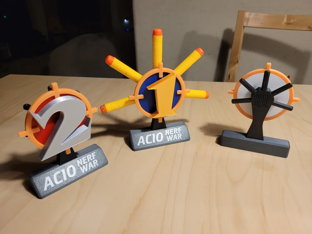 Nerf War Trophies - Free 3D Print Model - MakerWorld