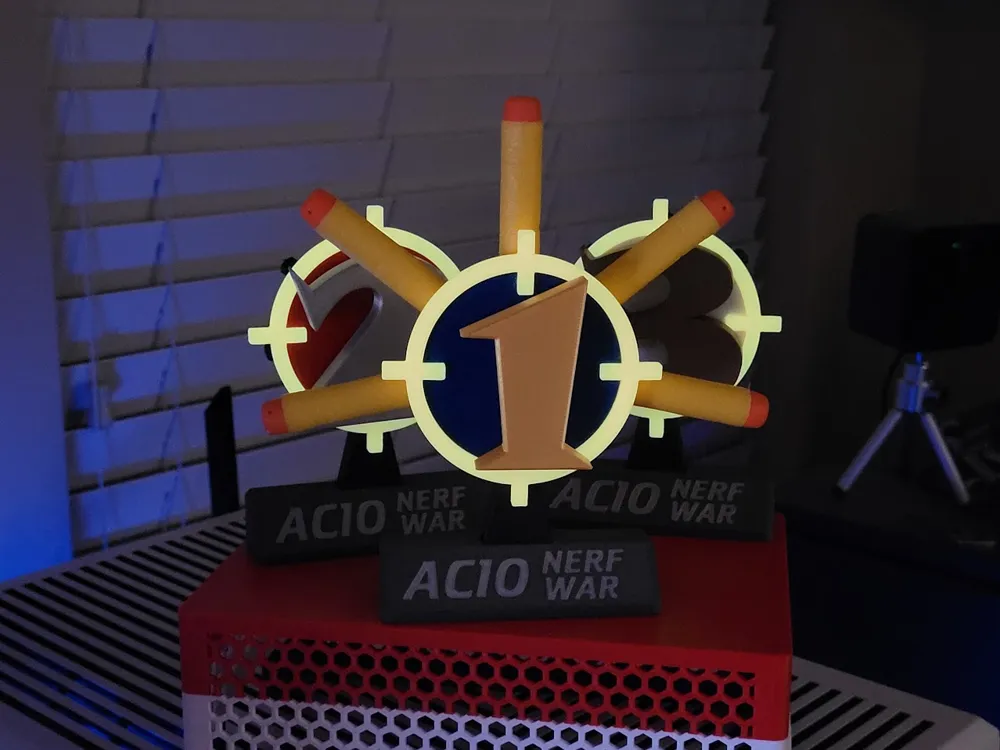 Nerf War Trophies - Free 3D Print Model - MakerWorld