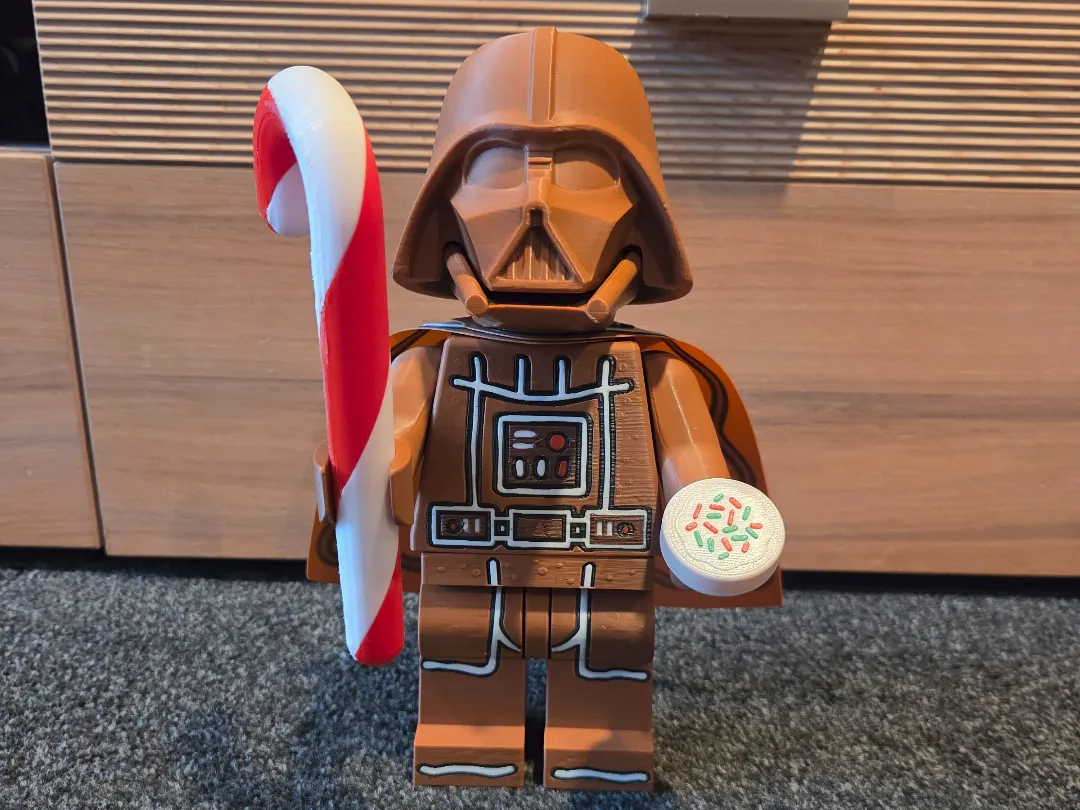 Building Block Megafigure Christmas Darth Vader 21cm - Free 3D Print Model - MakerWorld