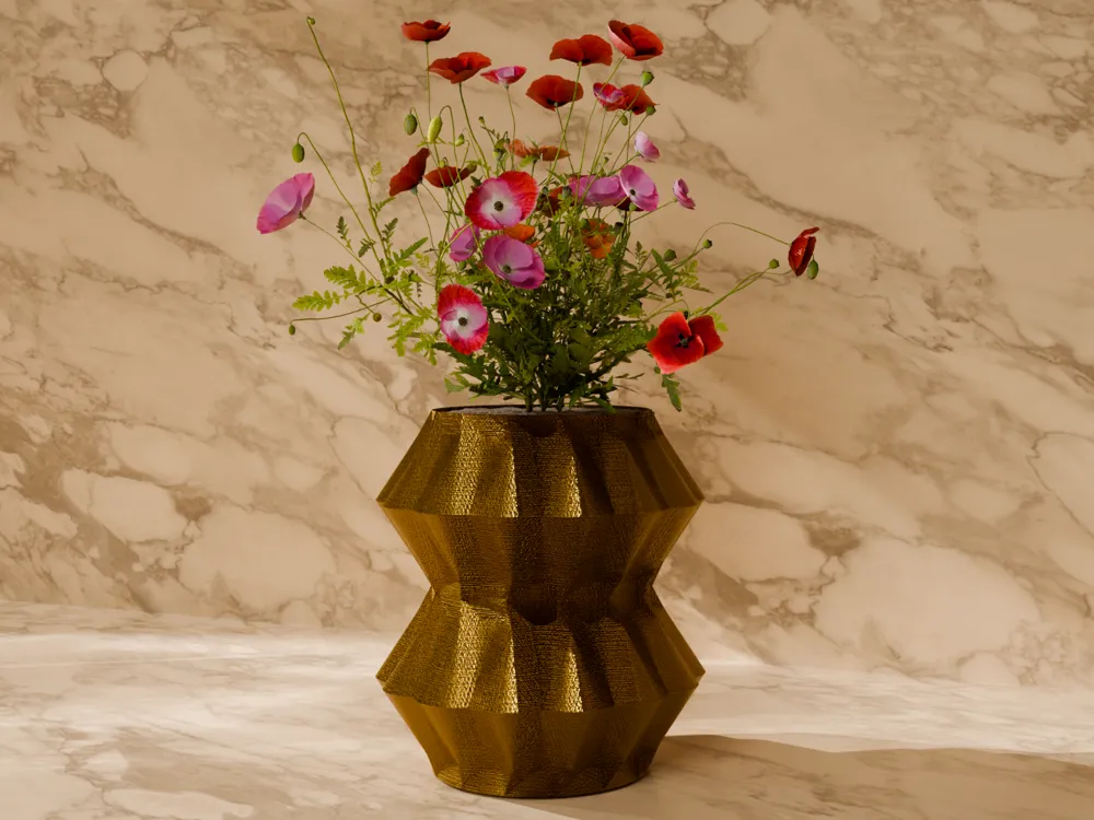 Triangular Pattern Plant Pot / Vase by BRB Project - MakerWorld