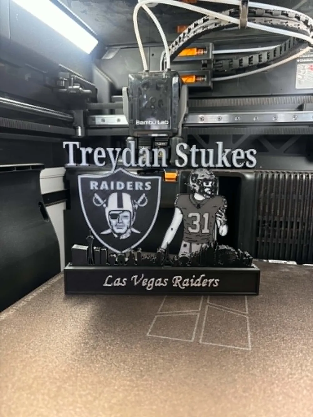 NFL - Las Vegas Raiders Treydan Stukes display - Free 3D Print Model ...