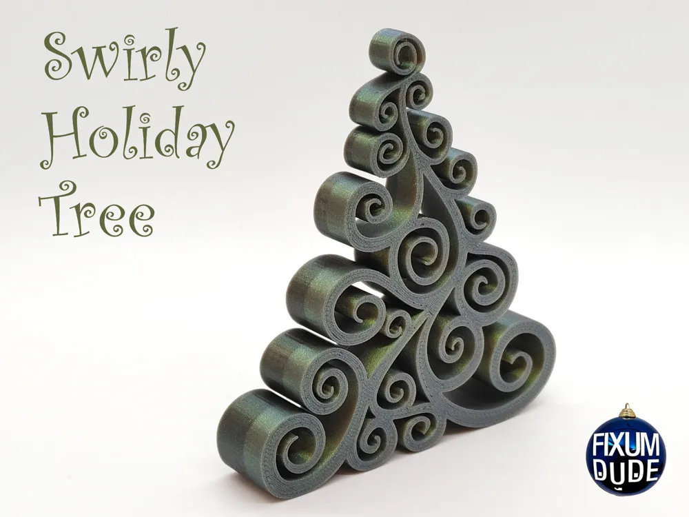 Swirly Holiday Tree by Fixumdude - MakerWorld