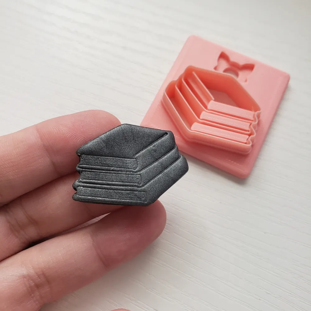 Stack of Books Polymer Clay Earring Cutter by The Pudgy Art Bandit ...