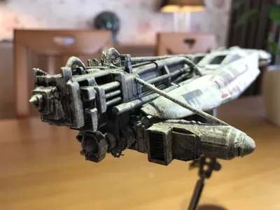 Prison Barge from Galactica's ragtag fleet by DavidB. - MakerWorld