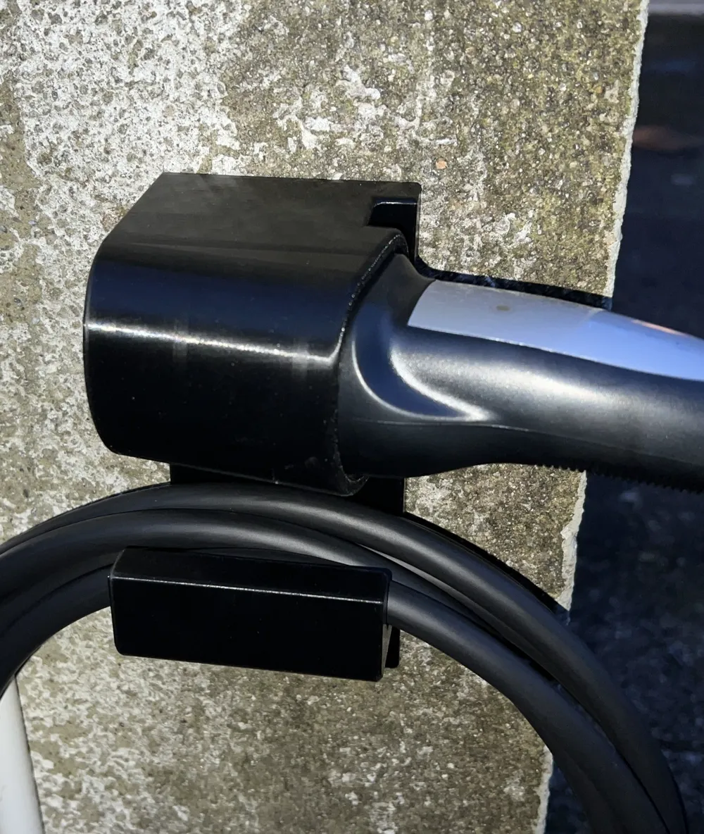 EV cable and Type 2 plug wall holder Version 2 by Marcus Tuck ...