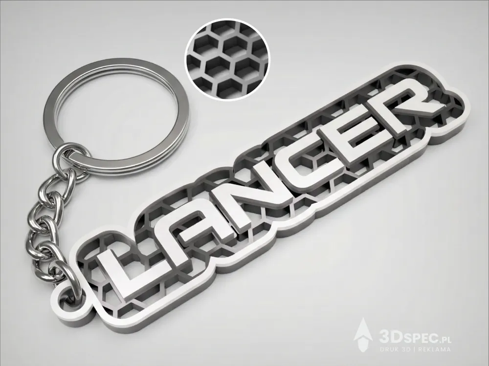 Lancer logo keychian - Free 3D Print Model - MakerWorld