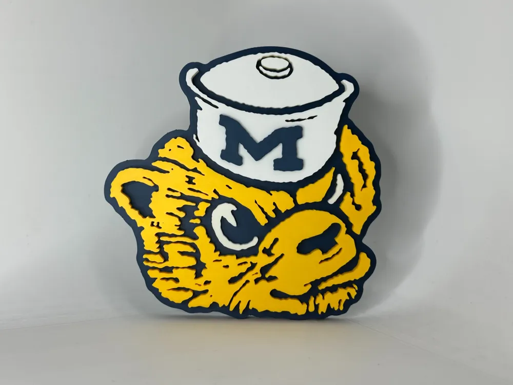Michigan Wolverines Throwback Logo 2016 by ABeezy13 MakerWorld ...