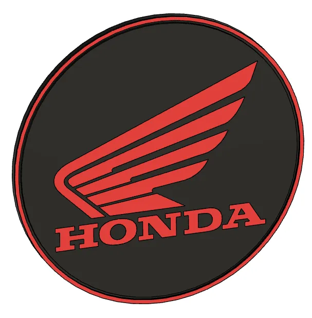 Honda coaster (centered text) by CustomCreations - MakerWorld