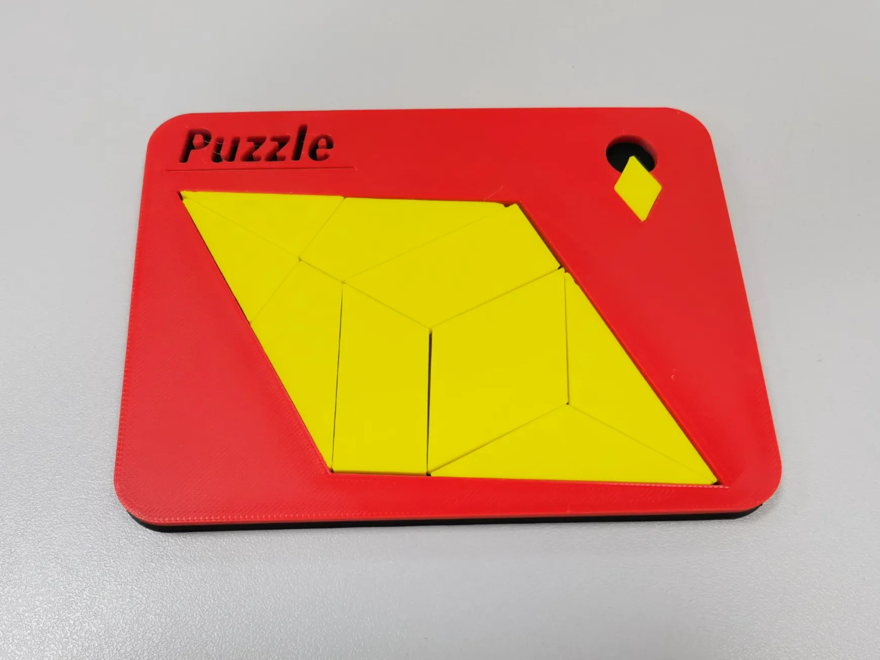 Diamond shape puzzle. Place the small diamond into the seemingly ...