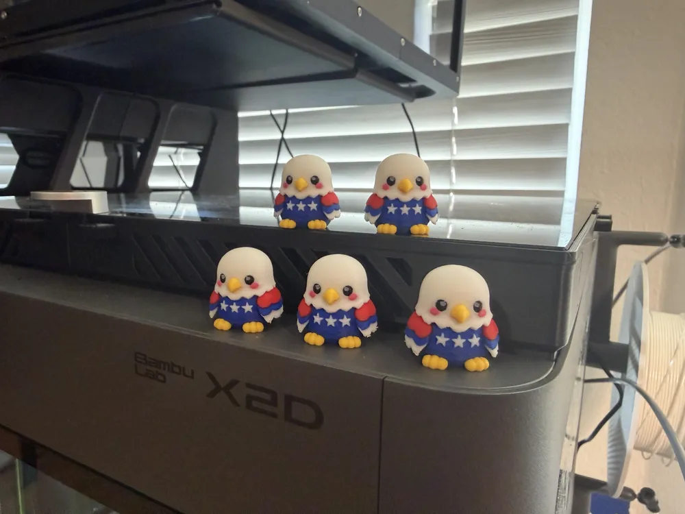 Mini Patriotic Bald Eagle - Free 3D Print Model - MakerWorld