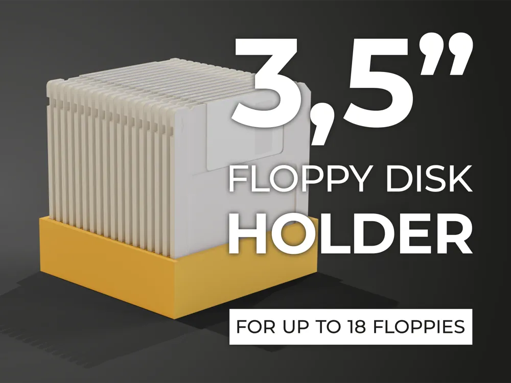 Support de disquette 3,5" - Modèle d'Impression 3D Gratuit - MakerWorld
