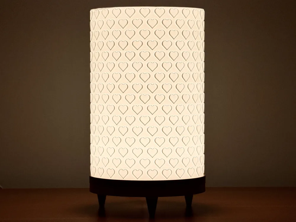 Heart Pattern Table Lamp - Free 3D Print Model - MakerWorld