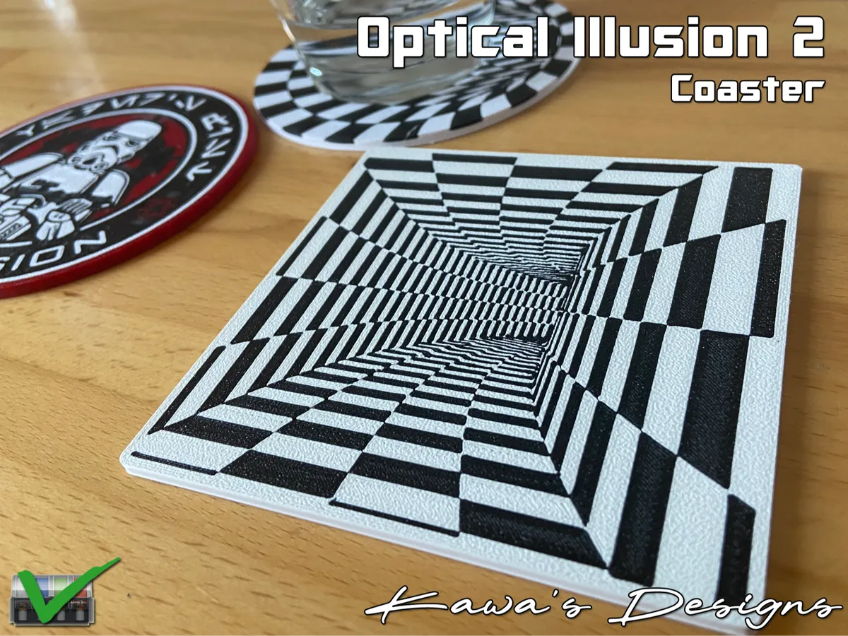 Optical Illusion Coaster 2 - Free 3D Print Model - MakerWorld
