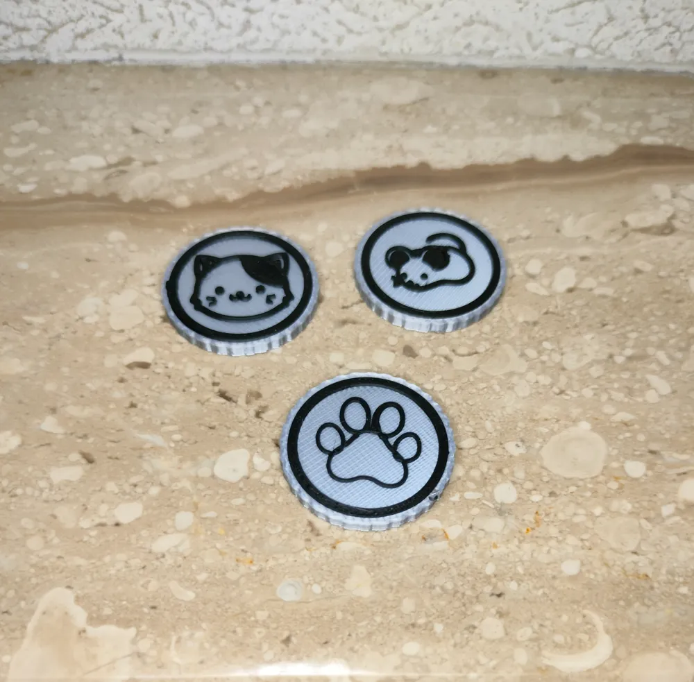 cat coins by Kotka_Stokrotka - MakerWorld