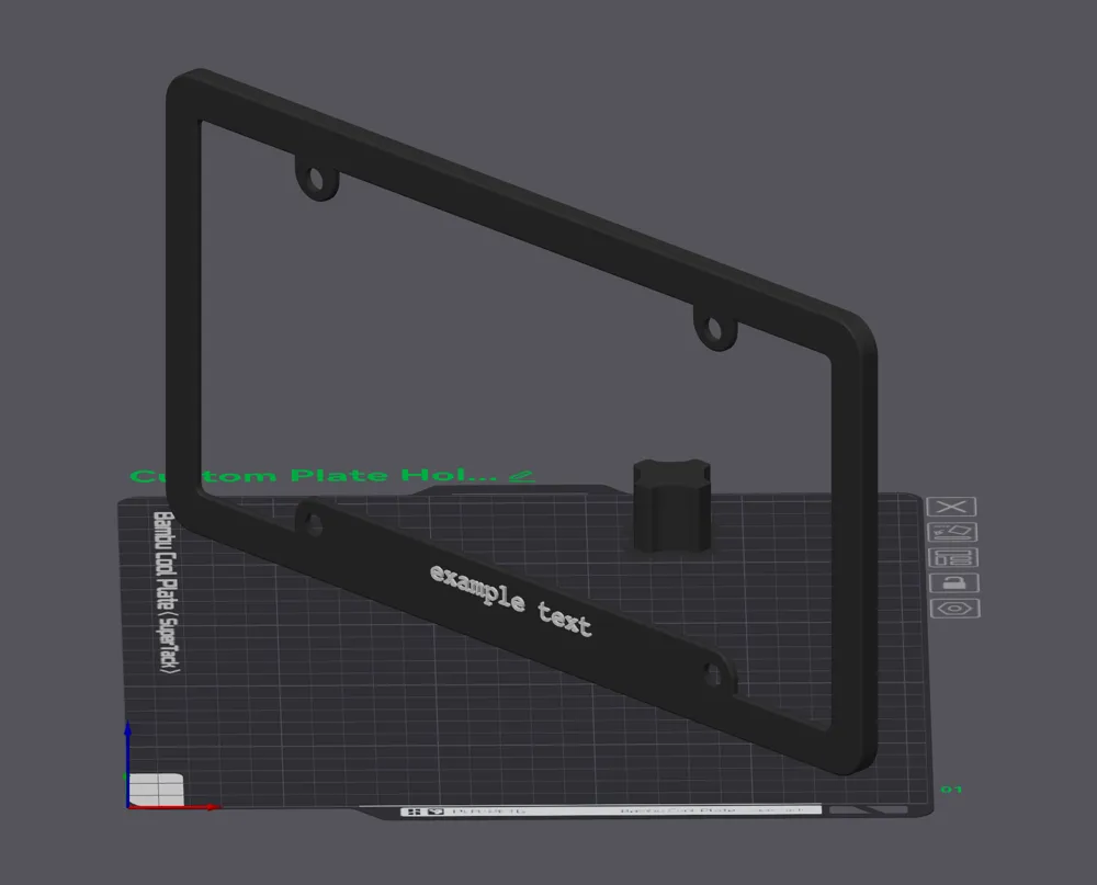 Customizable License-Plate Holder — Emboss Text - Free 3D Print Model ...