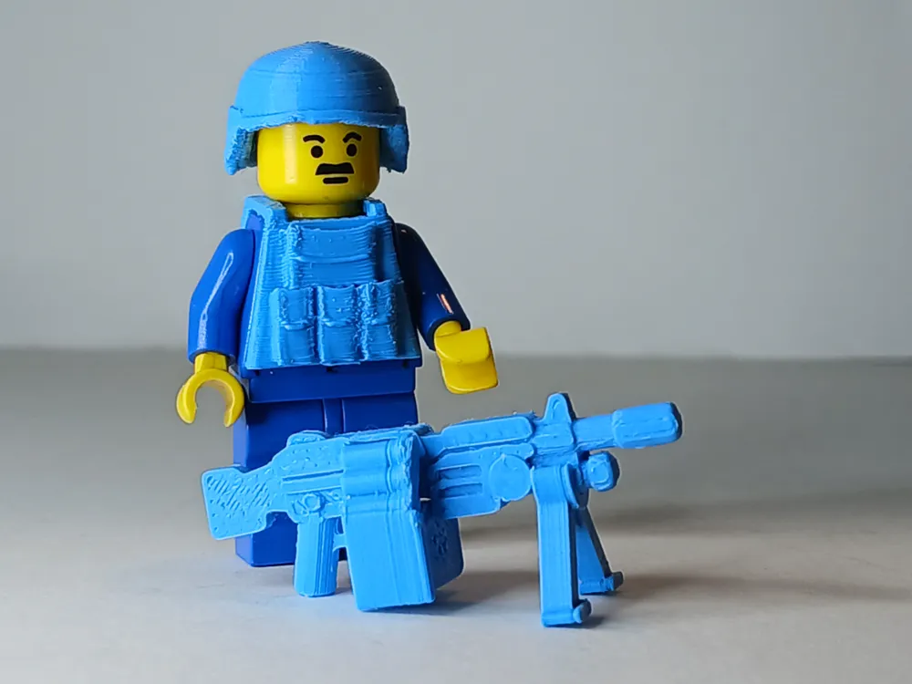 LEGO Minifigure M249 Machine Gun brick by BoringThings - MakerWorld