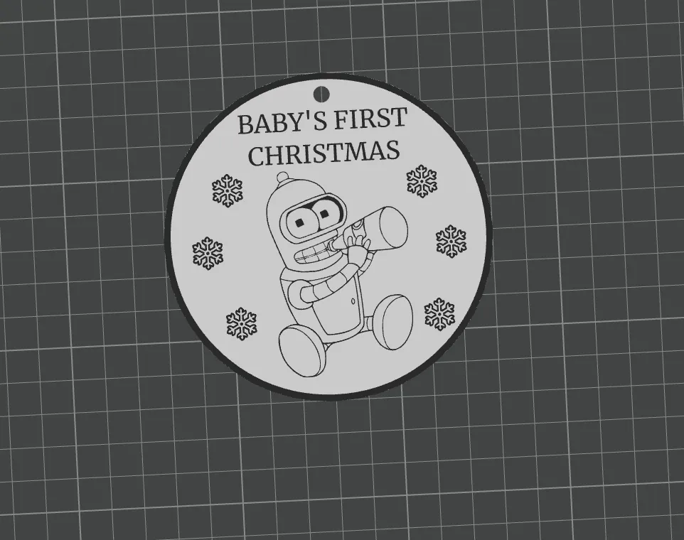 Bender / Baby's First Christmas / Ornament / Decoration / Futurama by ...
